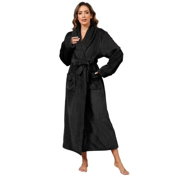 Artfasion Classic Thick Comfy Grey Dressing Gown Bathrobe for Men and